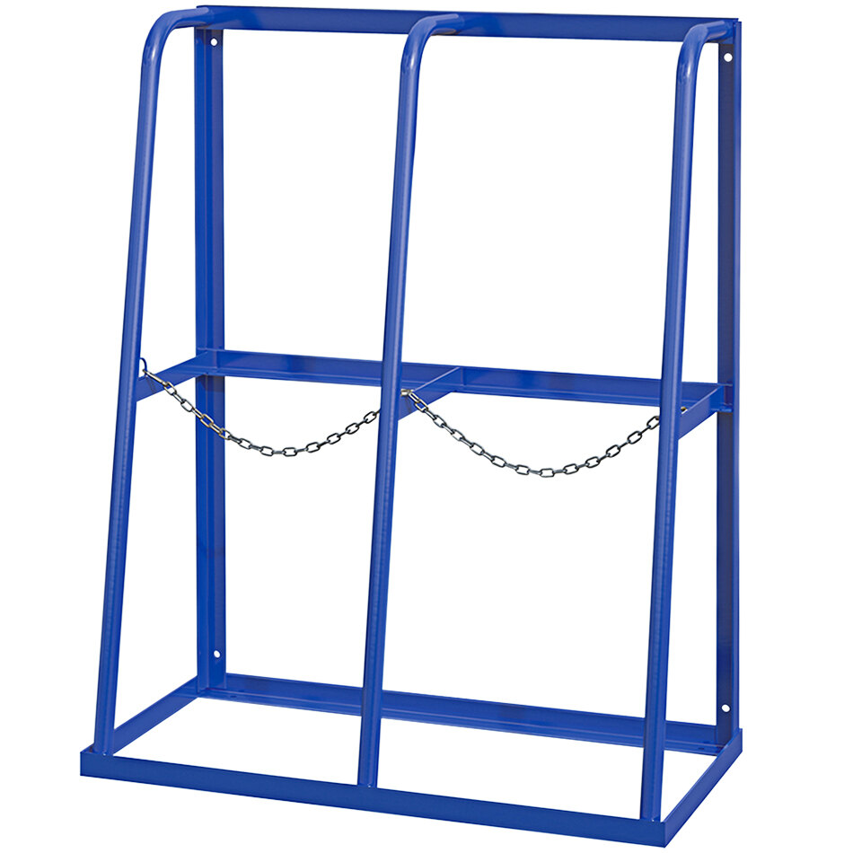 Vestil 24" x 48 1/2" x 60 5/8" 2-Bay Steel Storage Rack with Security ...
