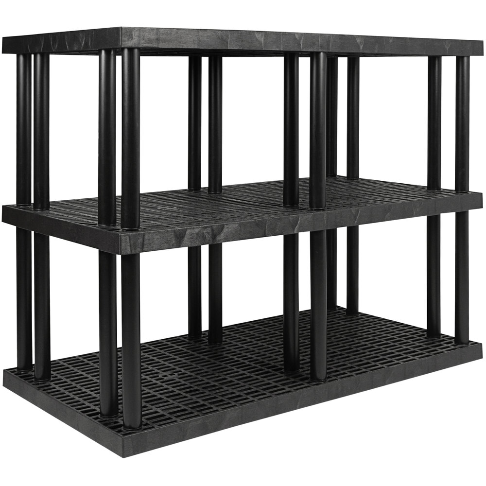 SPC Industrial DuraShelf 66" x 36" x 51" Plastic Grid Top 3-Shelf ...