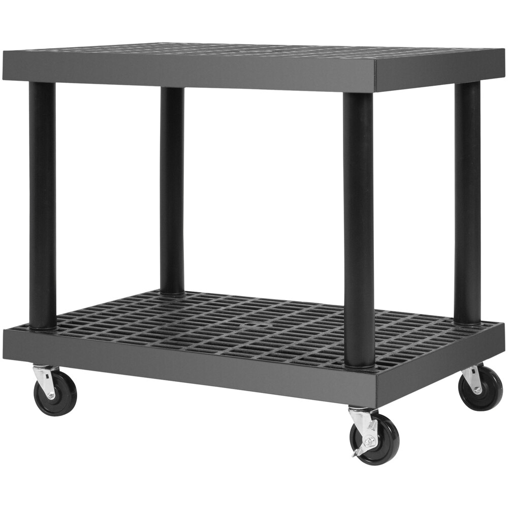 SPC Industrial Modular-Kart 36" x 24" x 32" Plastic Grid Top 2-Shelf ...