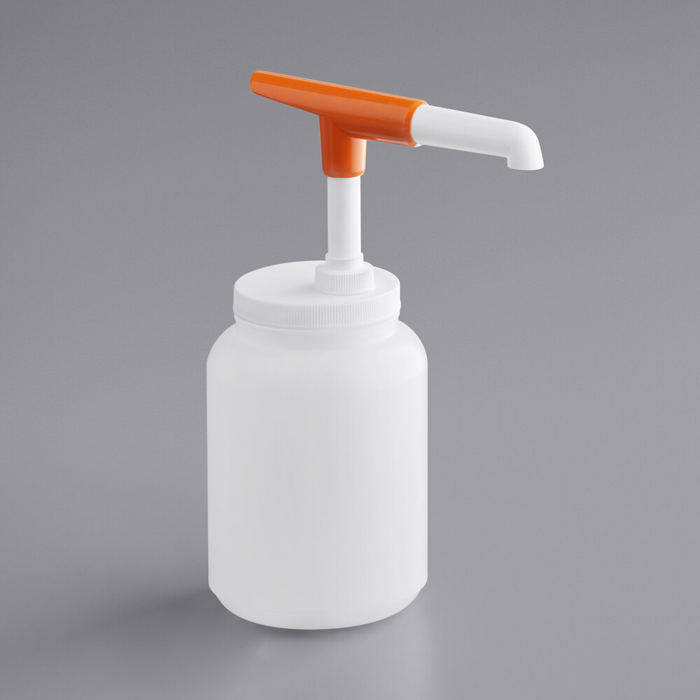 Choice Condiment Pump Kit with 0.5 oz Maxi / Pelican Pump and 1 Qt. Jug