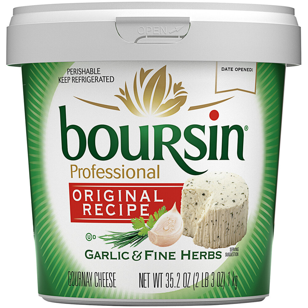 Boursin Garlic and Fine Herb Gournay Cheese 2.2 lb. - 2/Case