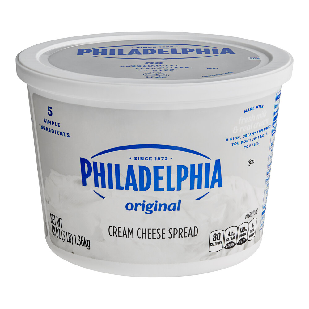 Philadelphia Original Cream Cheese Spread 3 lb. - 6/Case