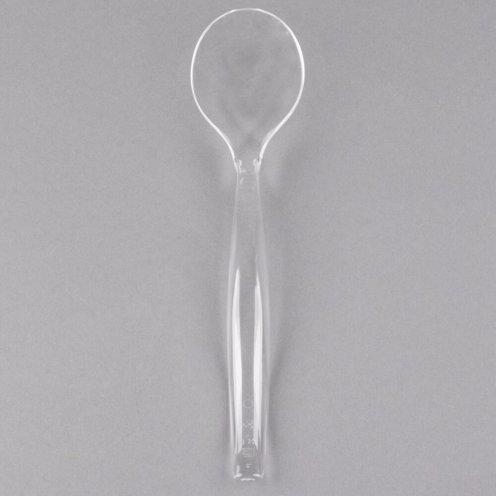 Sabert UCL72S 10" Clear Disposable Plastic Serving Spoon - 72/Case