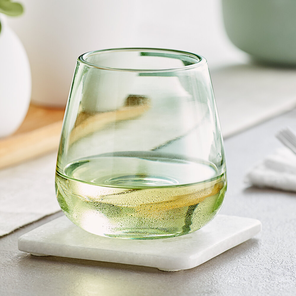 Sample - Acopa Pangea 13 oz. Green Stemless Wine Glass