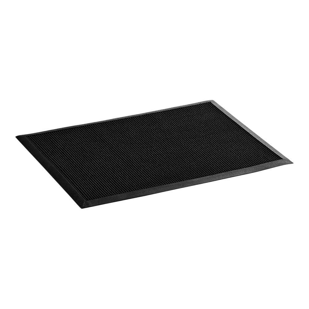 Lavex 24" x 32" Heavy-Duty Black Rubber Finger-Scraper Top Anti-Fatigue ...