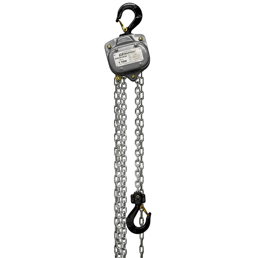 OZ Lifting Products Industrial Series 1 Ton Manual Chain Hoist with 10 ...