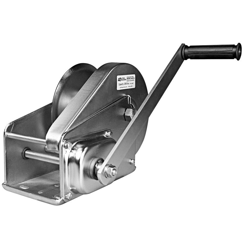 OZ Lifting Products Stainless Steel Hand Winch with Brake OZ2000BWSS ...