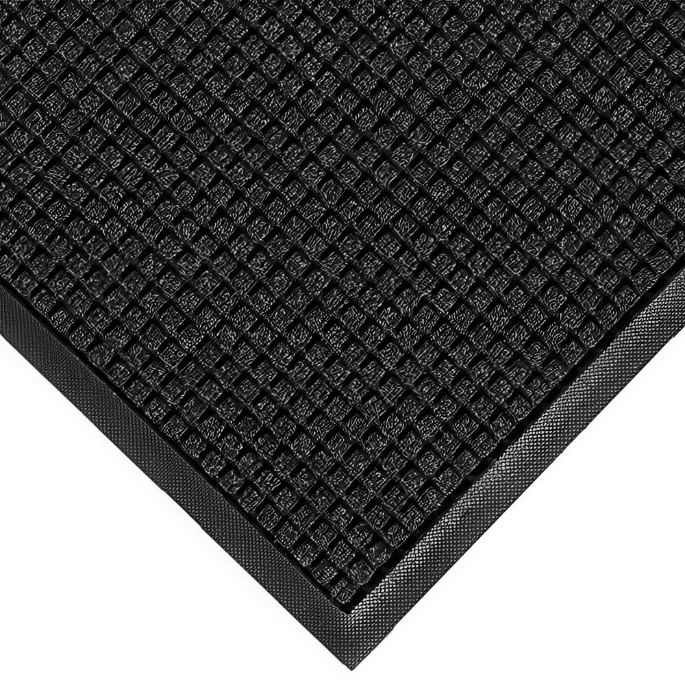 M+A Matting WaterHog Classic 4' x 6' Charcoal Mat with Classic Rubber ...