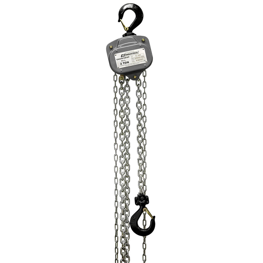 OZ Lifting Products Industrial Series 2 Ton Manual Chain Hoist with 10 ...