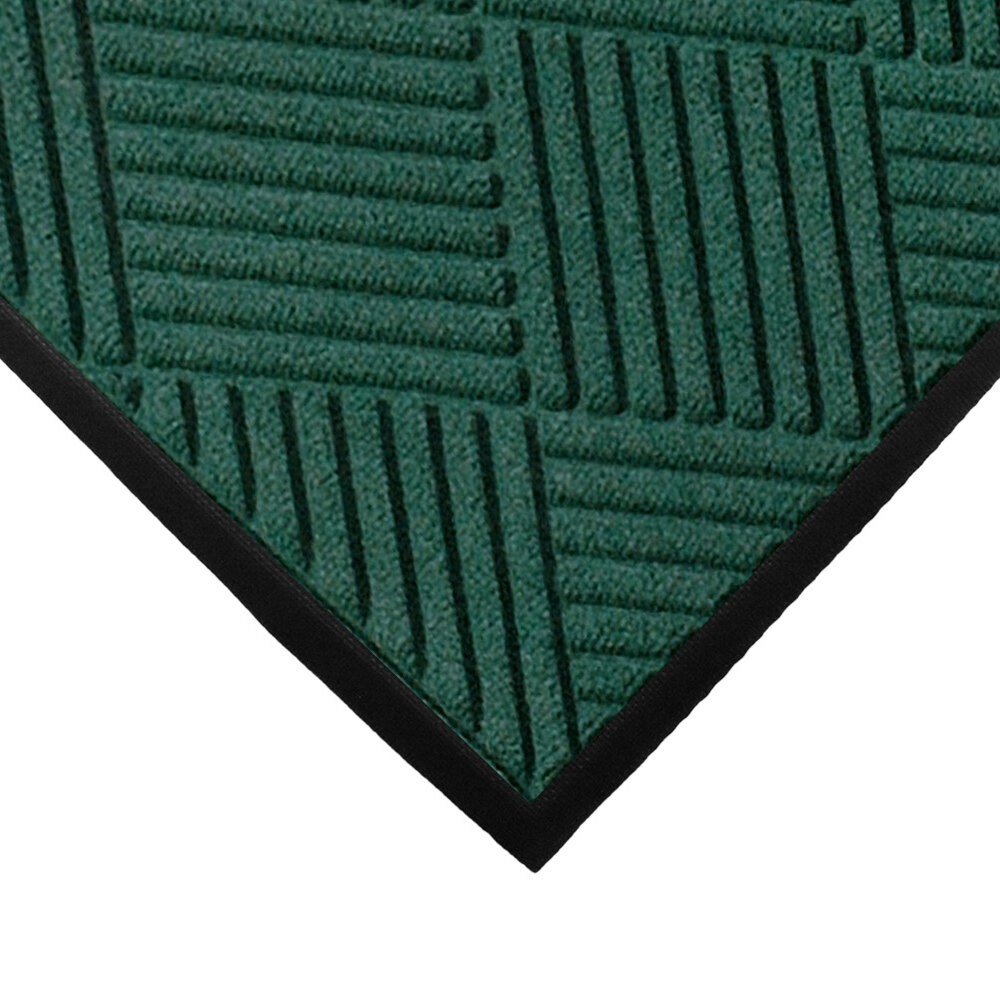 M+A Matting WaterHog Classic Diamond 4' x 6' Evergreen Mat with Classic ...
