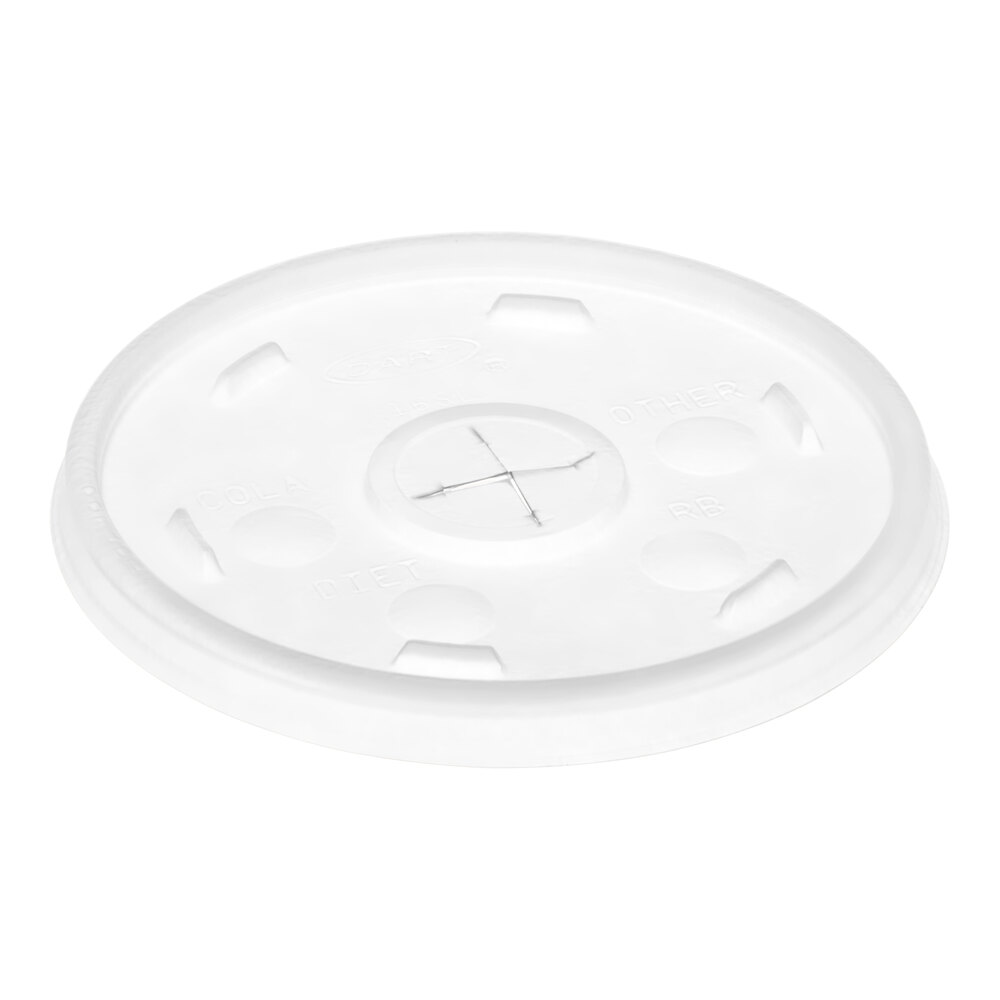 Dart 16SL Translucent Lid with Straw Slot - 1,000/Case