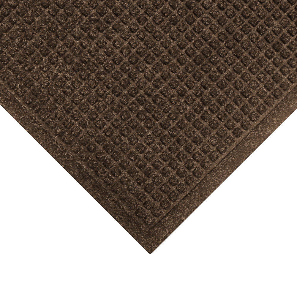 M+A Matting WaterHog 2' x 3' Dark Brown Mat with Fashion Fabric Border ...
