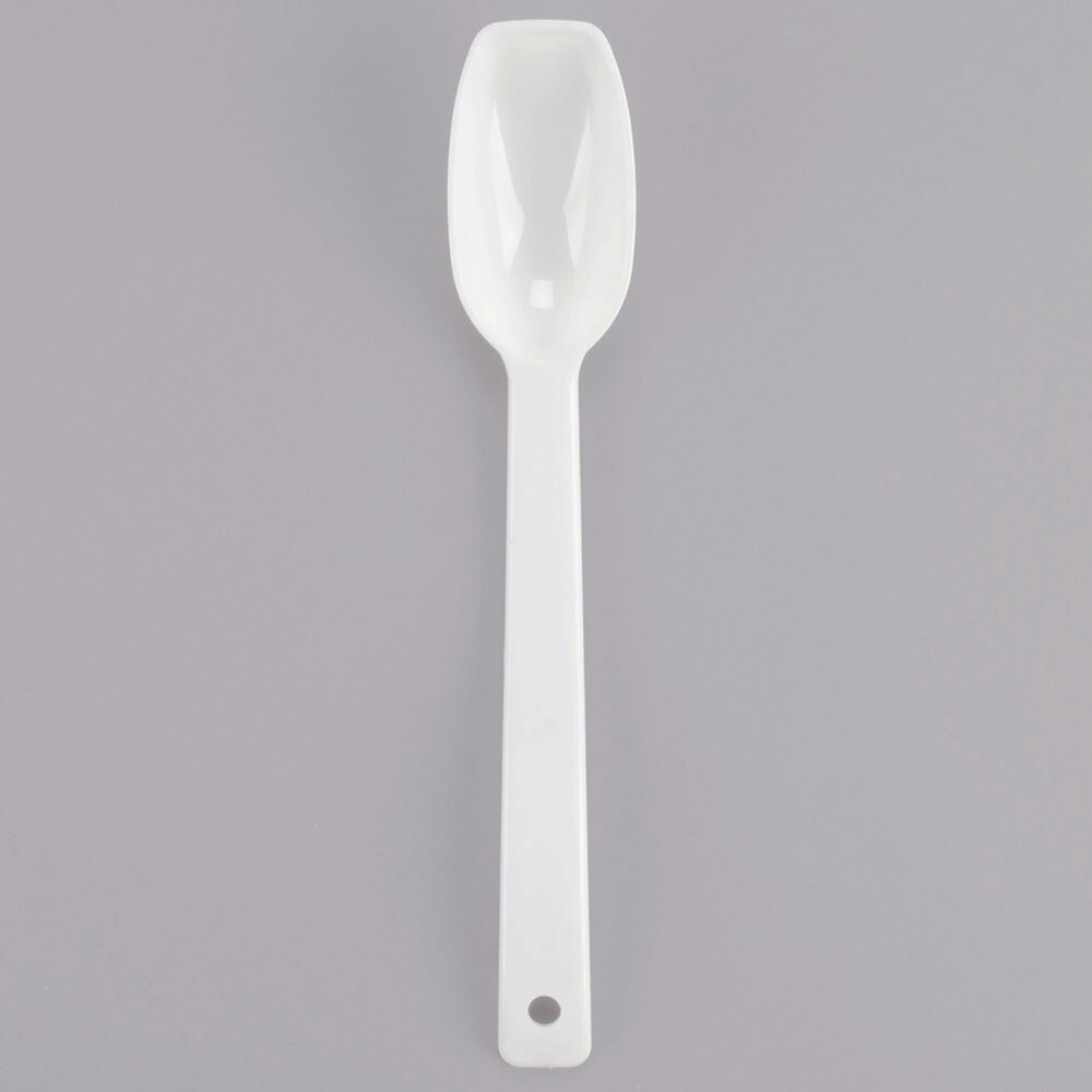 Cambro SPO8CW 0.5 oz. White Camwear Solid Salad Bar / Buffet Spoon