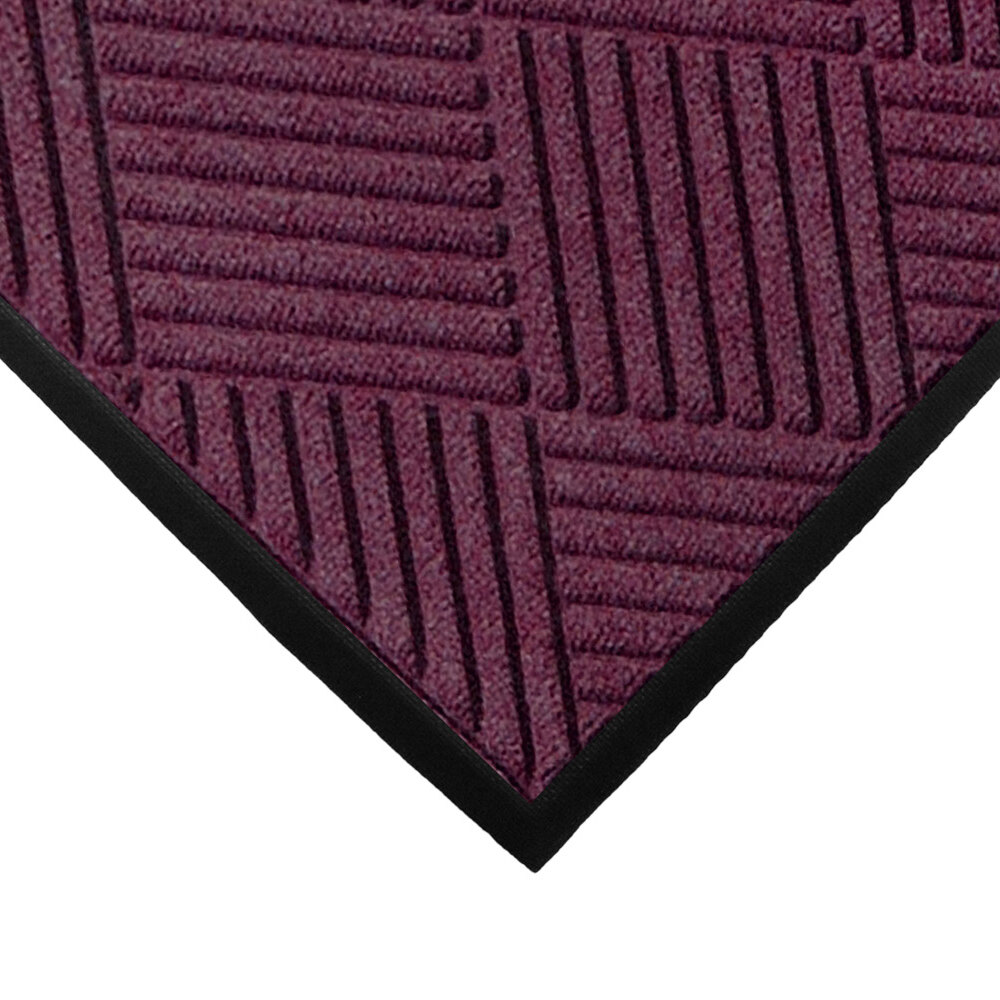 M+A Matting WaterHog Classic Diamond 4' x 6' Bordeaux Mat with Classic ...