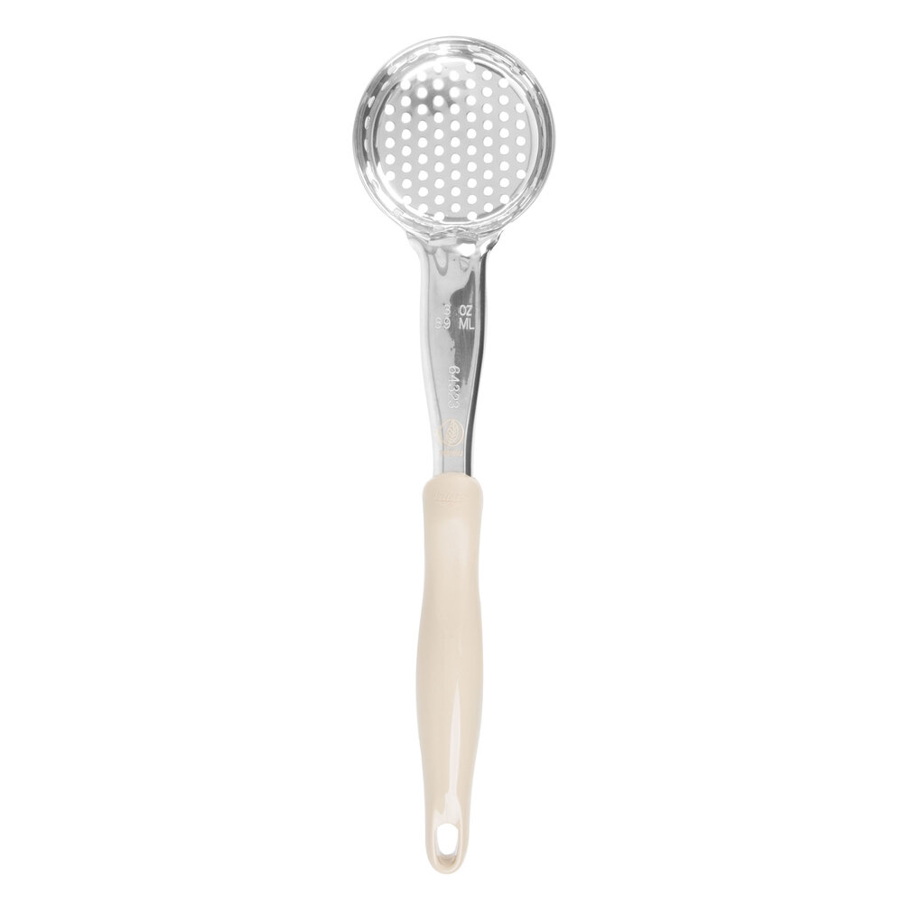 Vollrath 6432335 Jacob's Pride 3 oz. Ivory Perforated Round Spoodle ...
