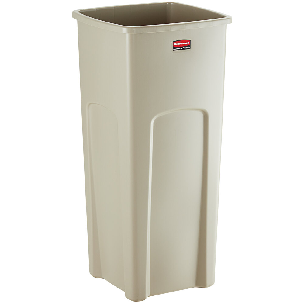 Rubbermaid® FG356988BEIG Untouchable 92 Qt. / 23 Gallon Beige Square ...