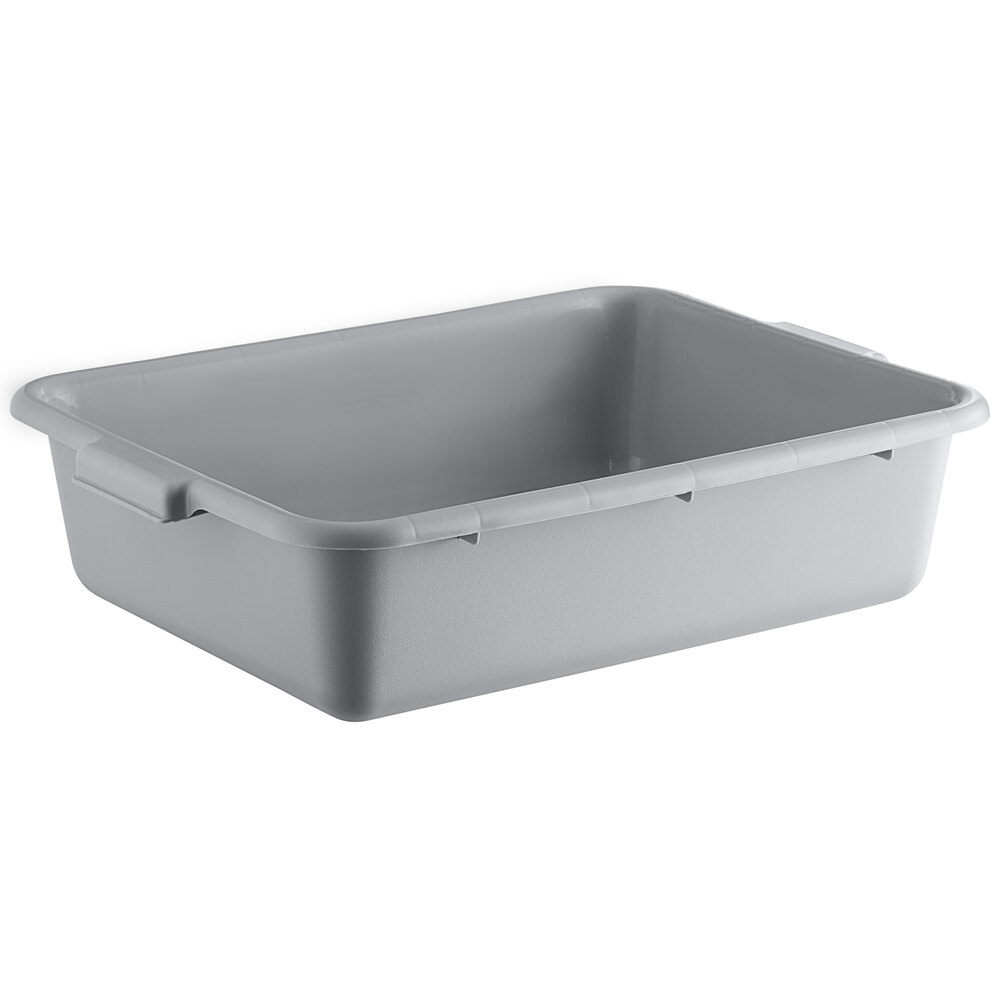 Choice 20" x 15" x 5" Gray Polypropylene Bus Tub / Food Storage Box