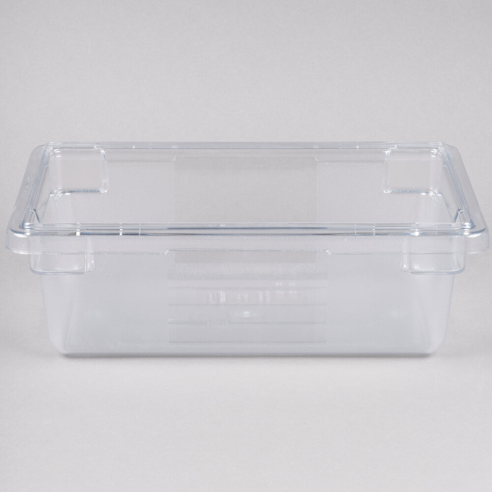 Rubbermaid® FG330900CLR Clear Polycarbonate Food Storage Box - 18" x 12 ...