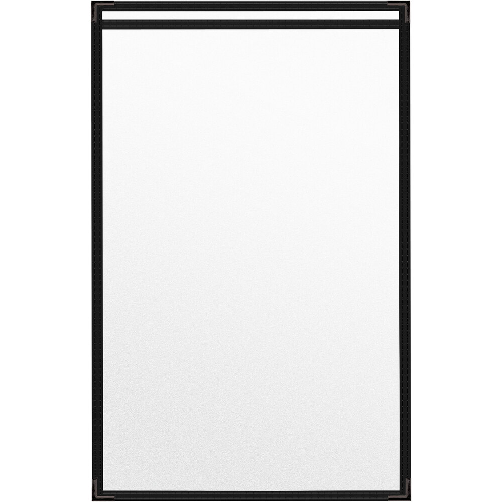H. Risch, Inc. TES Deluxe Sewn 11" x 17" Black 2 View Vinyl Menu Cover ...