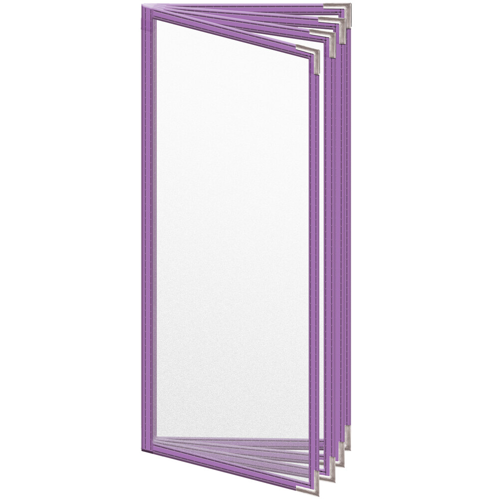 H. Risch, Inc. TEDD Deluxe Sewn 4 1/4" x 11" Purple 8 View Tinted Menu ...