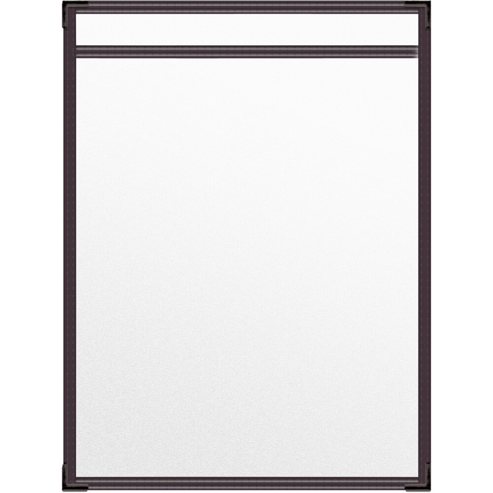 H. Risch, Inc. TES Deluxe Sewn 8 1/2" x 11" Brown 2 View Vinyl Menu ...