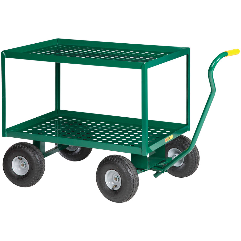 Little Giant 24" x 36" Green Perforated 2-Shelf Garden Truck with 10 ...