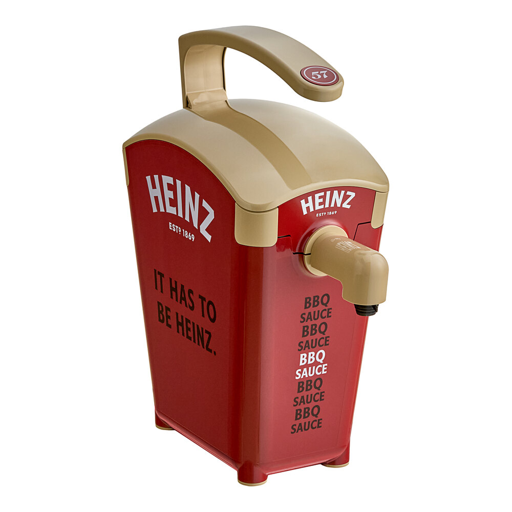 Heinz Keystone 1.5 Gallon Brown Plastic Countertop Barbeque Pump Dispenser