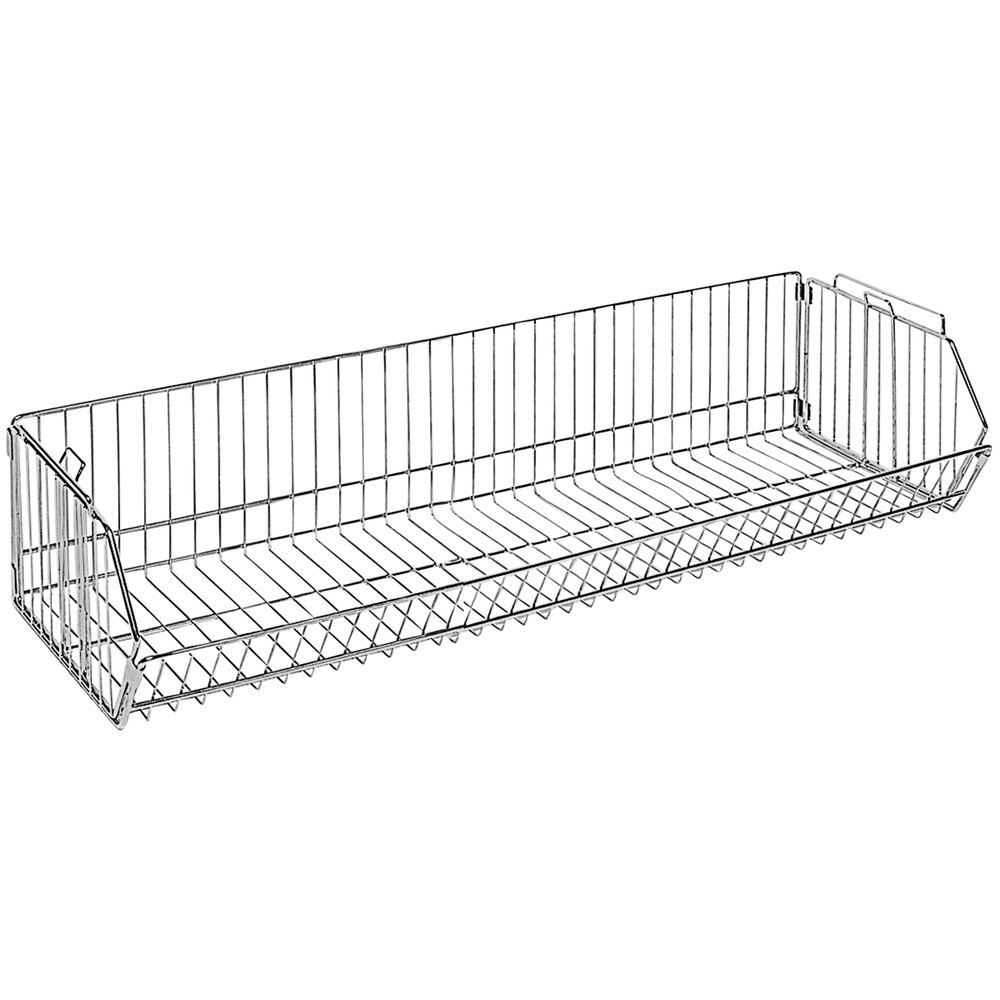 Quantum 20" x 36" x 12" Chrome Modular Stacking Basket 203612BC