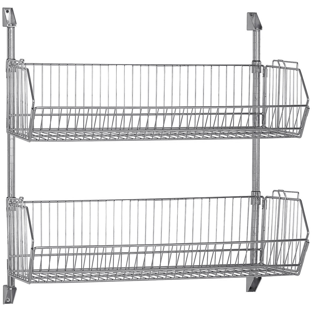 Quantum 20" x 36" x 9" Post Mounted Cantilever Baskets CAN-34-2036BC-PWB