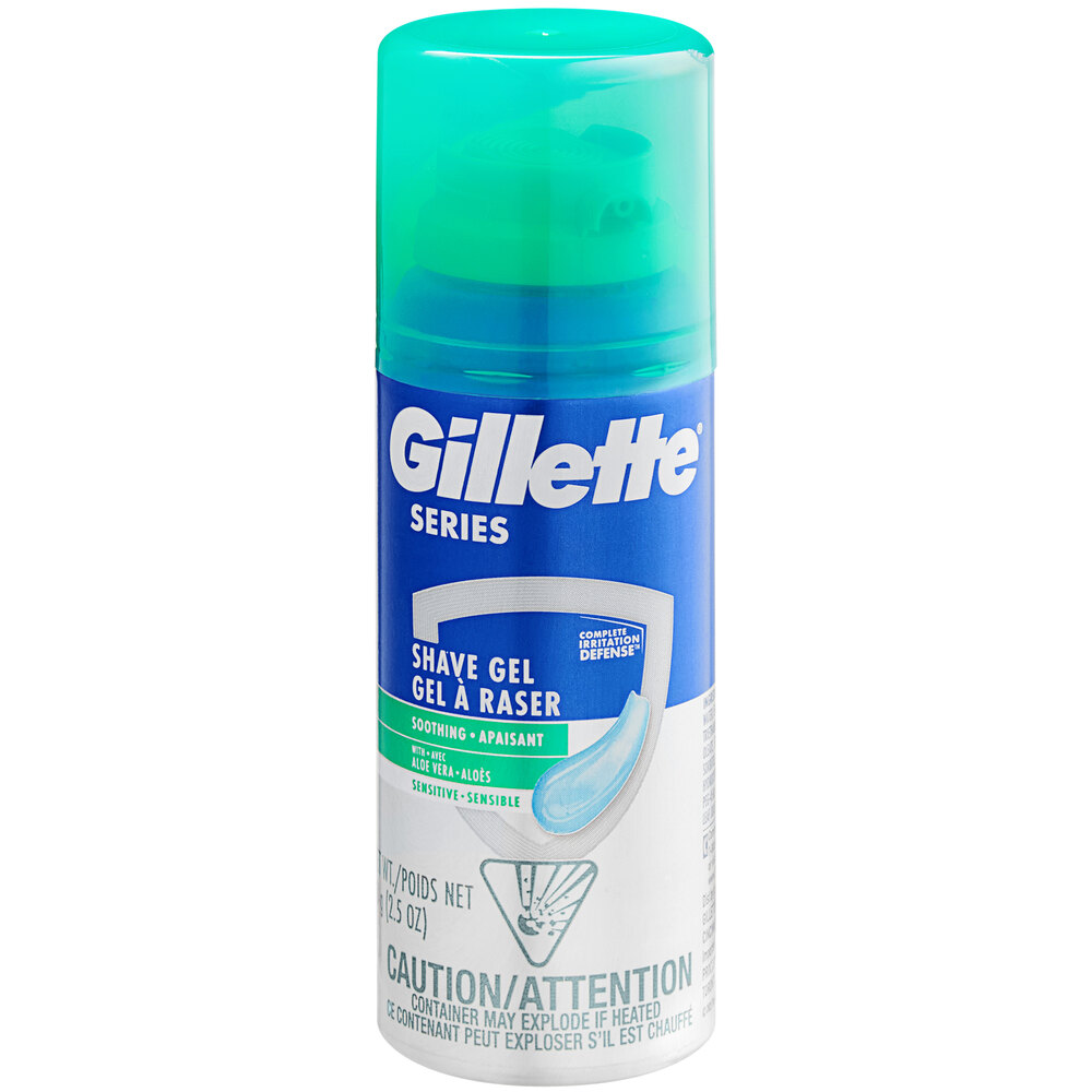 Gillette Series 2.5 oz. Men's Sensitive Shave Gel with Aloe 33092 - 24/Case