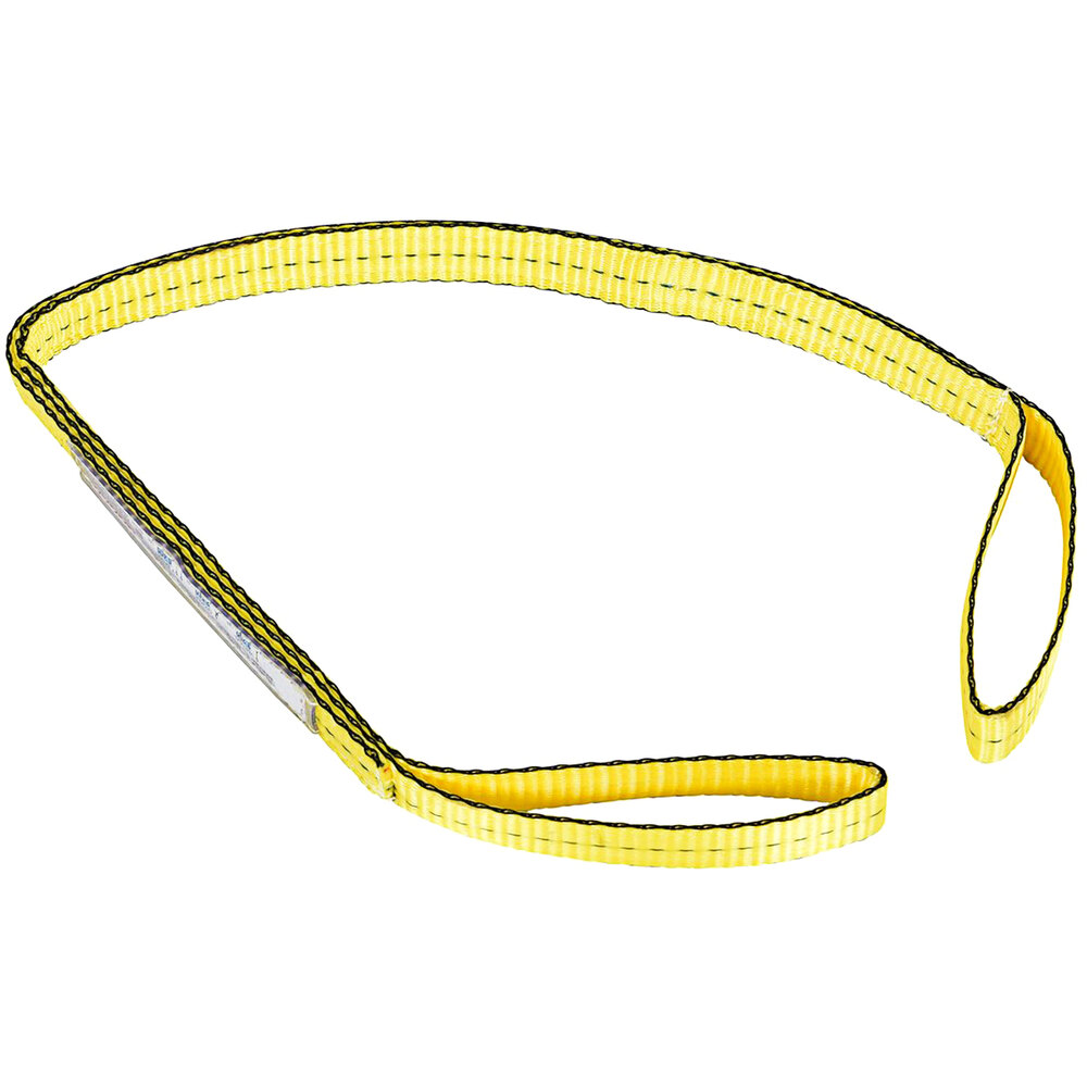 Vestil 1" x 4' Yellow Double Ply Polyester Lifting Web Sling SLD-1-F-4-YL