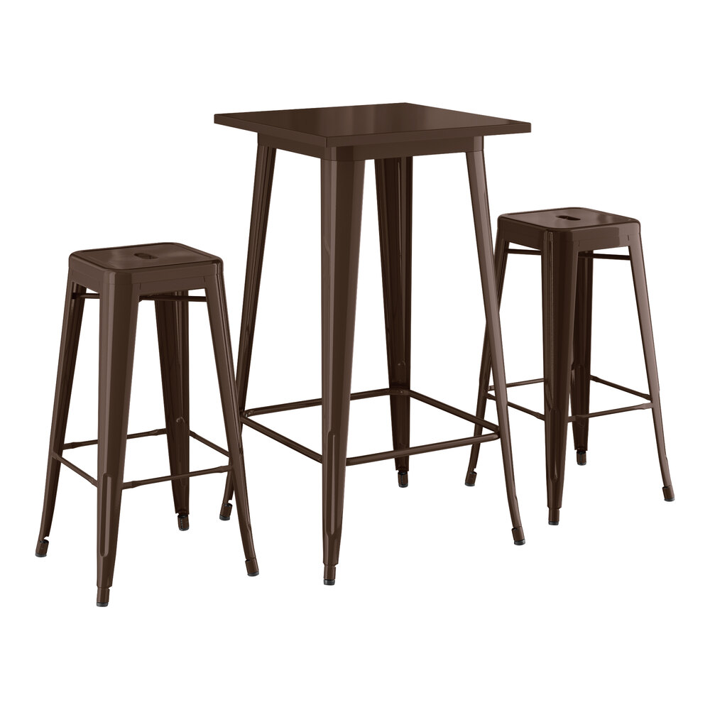 Lancaster Table & Seating Alloy Series 23 1/2" x 23 1/2" Copper Bar ...
