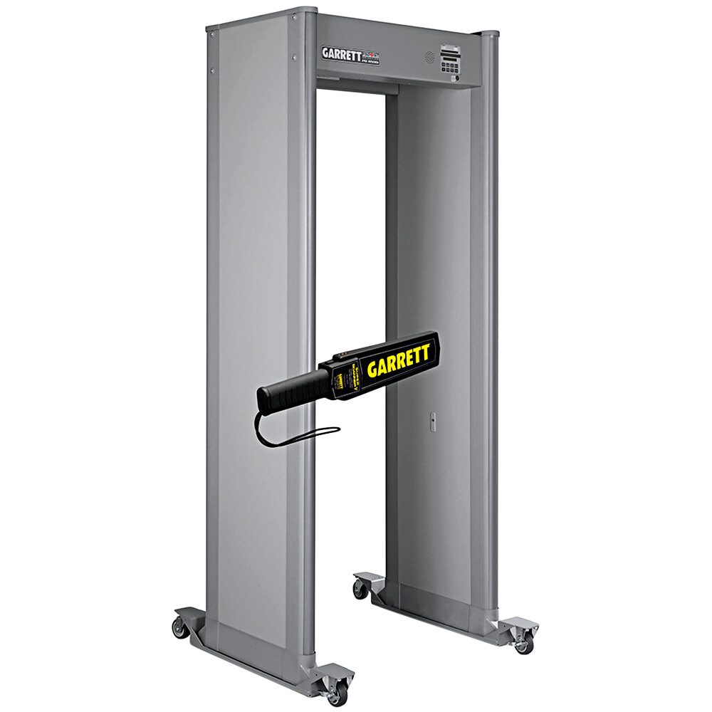 Garrett PD6500i 30" Walk-Through Gray Metal Detector K-12 Package 1168441