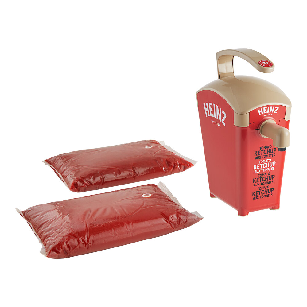 Heinz Keystone 1.5 Gallon Red Plastic Countertop Heinz Ketchup Pump ...