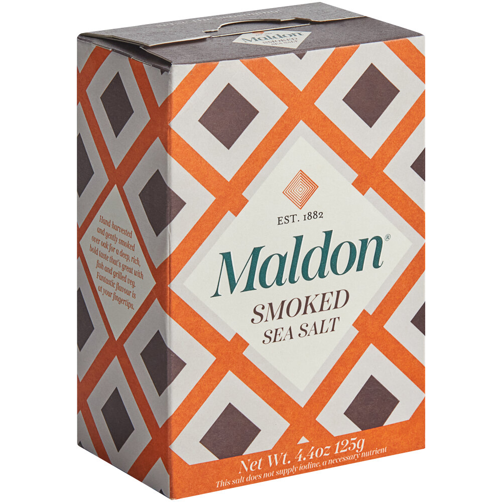 Maldon Smoked Sea Salt Flakes 4.4 oz. - 12/Case