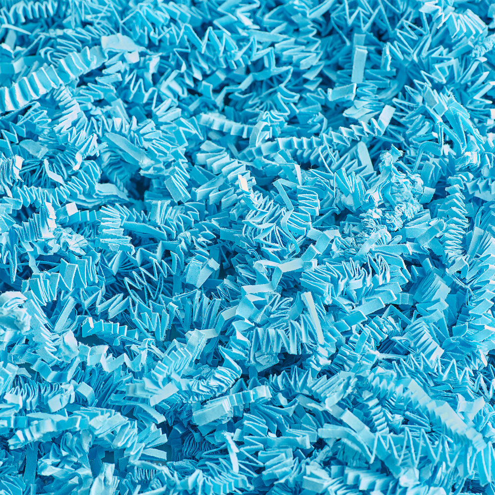 Lavex 40 lb. Crinkle Paper Shred Light Blue