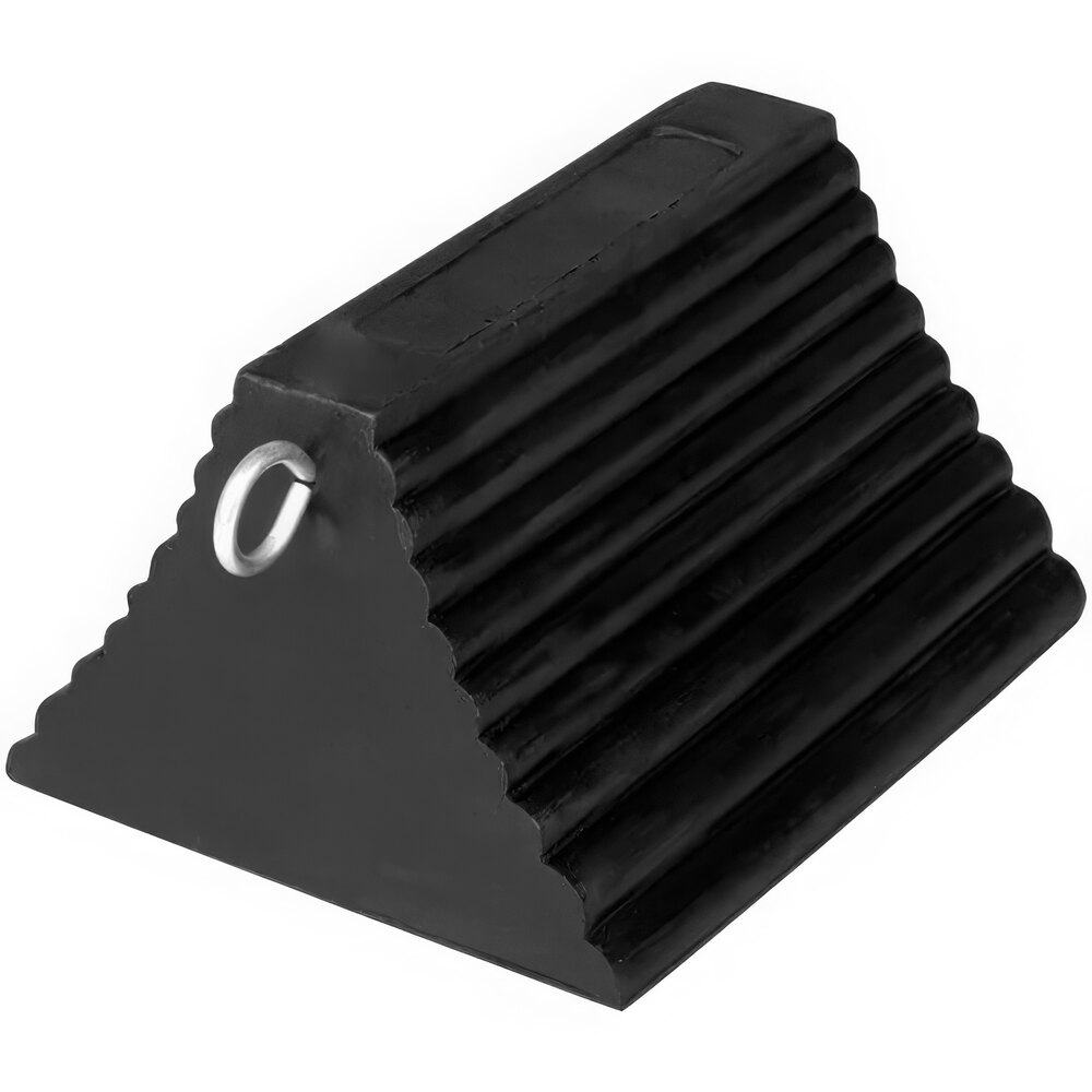 Ideal Warehouse 9" x 8" x 6" Molded Rubber Pyramid Chock with Eye Hook ...
