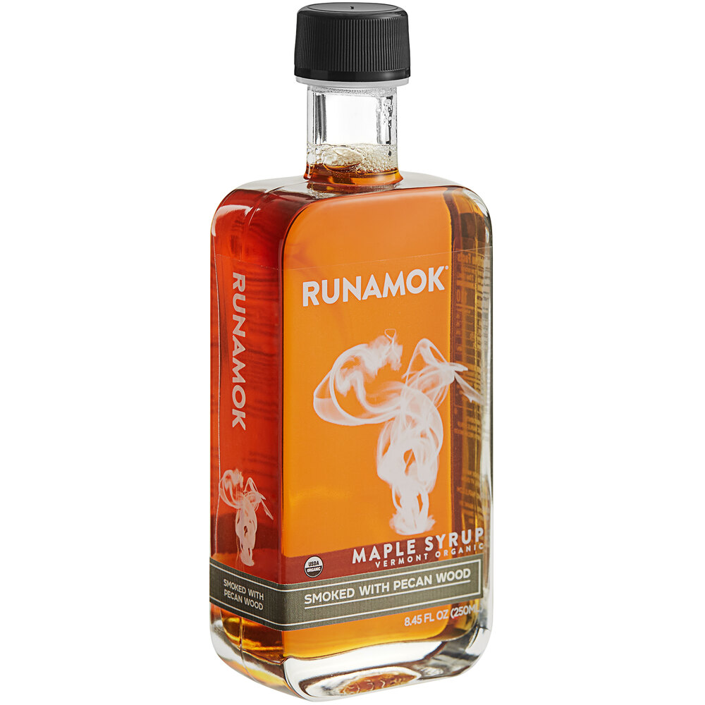 Runamok Grade A Amber Maple Syrup Smoked with Pecan Wood 8.45 fl. oz ...
