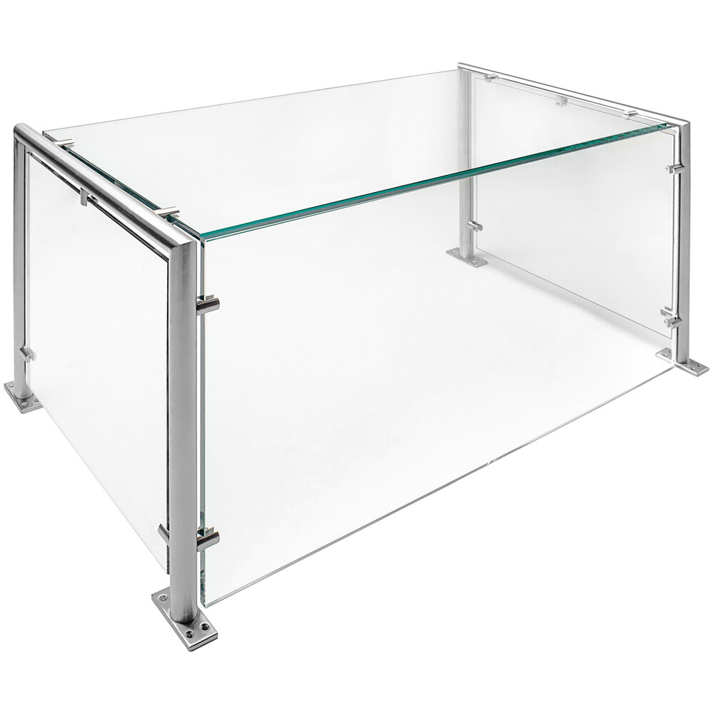 Premier Metal & Glass 48" Stationary Countertop Glass Food Shield with ...