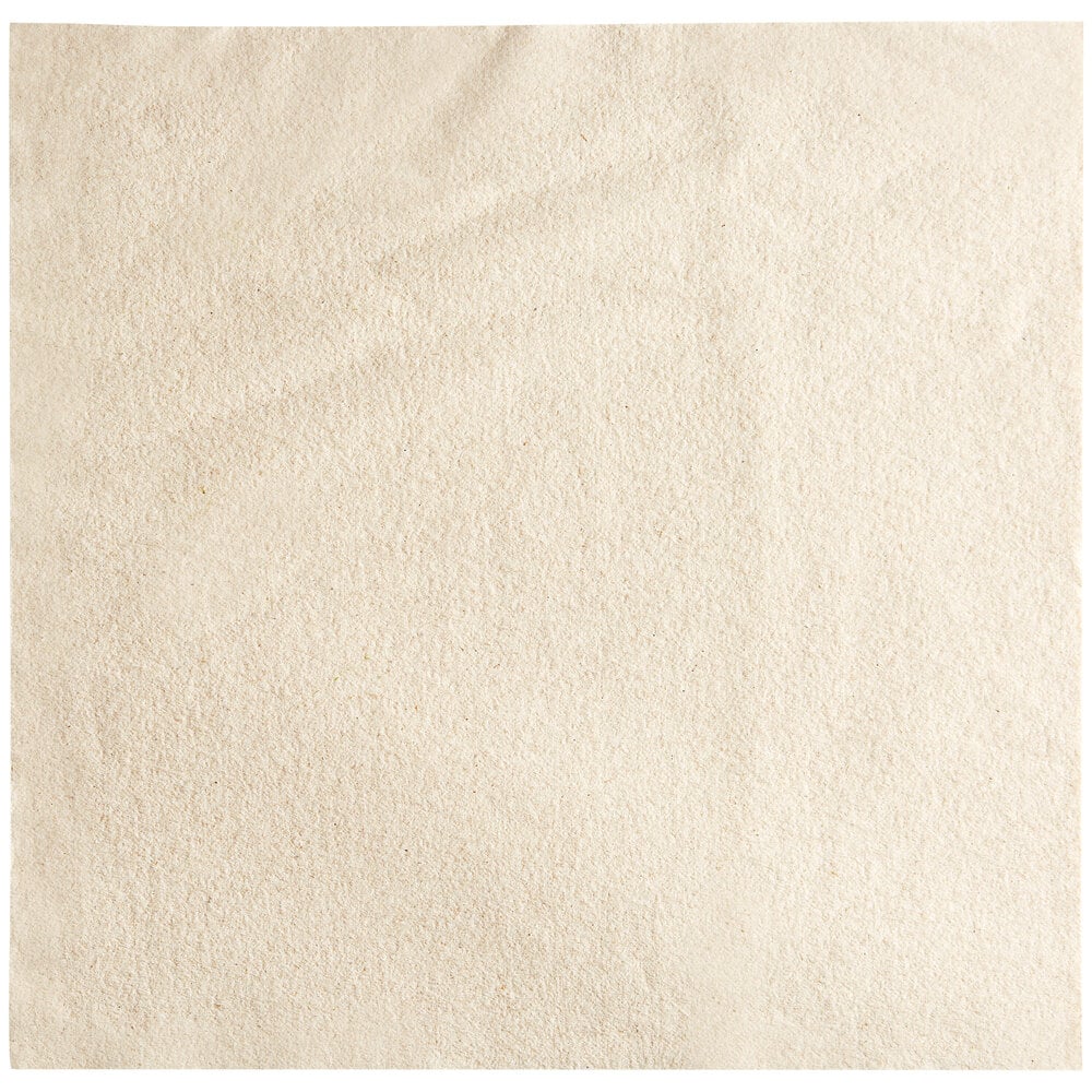 Choice Touchstone Natural Linen-Feel Flat-Packed Dinner Napkin 16" x 16 ...