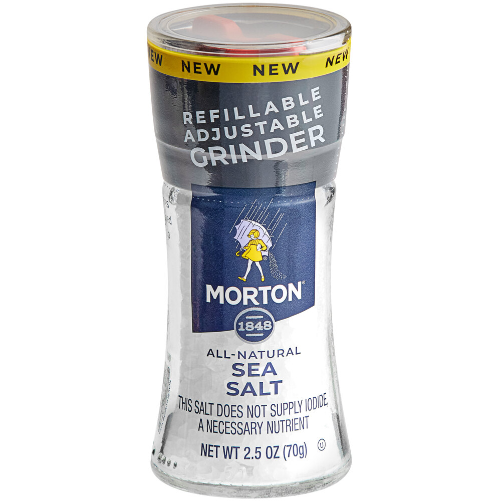 Morton Sea Salt Grinder 2.5 oz. - 6/Case
