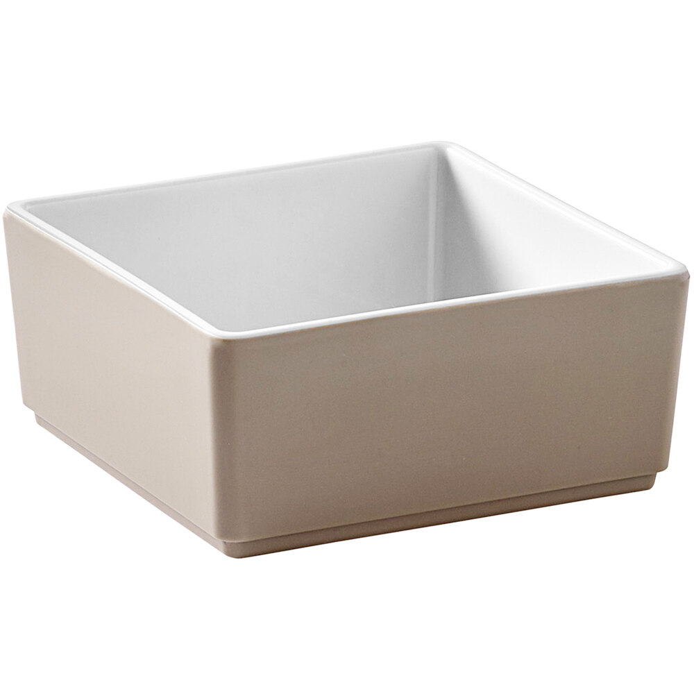 American Metalcraft Unity 16 oz. Square Melamine Mocha Bowl