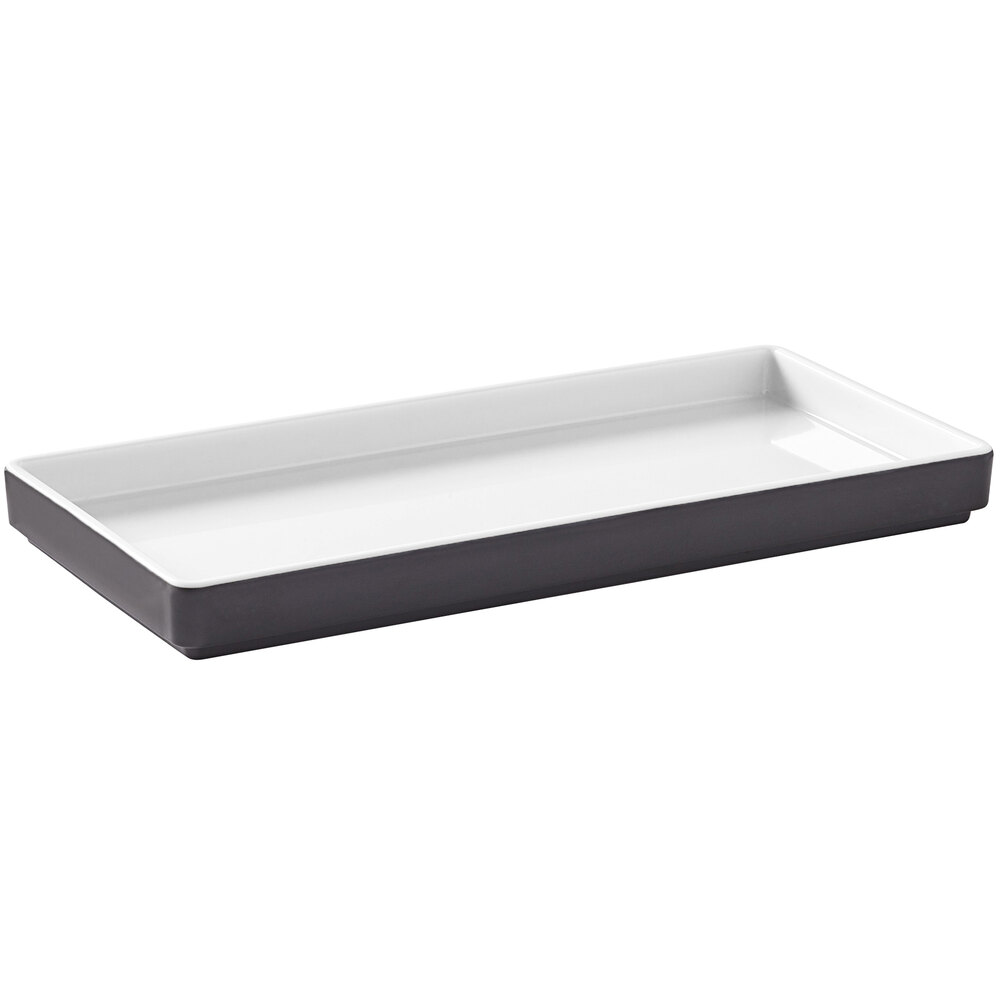 American Metalcraft Unity 10" x 4 3/4" Rectangular Graphite Serving Platter