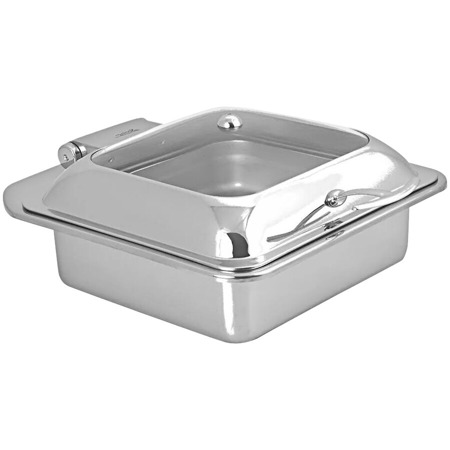 Spring USA Reflection 2/3 Size Square Stainless Steel Induction Chafer ...