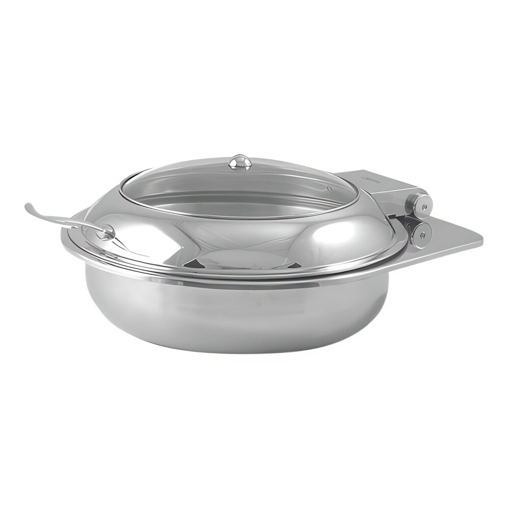 Spring USA Reflection 6 Qt. Round Stainless Steel Induction Chafer with ...