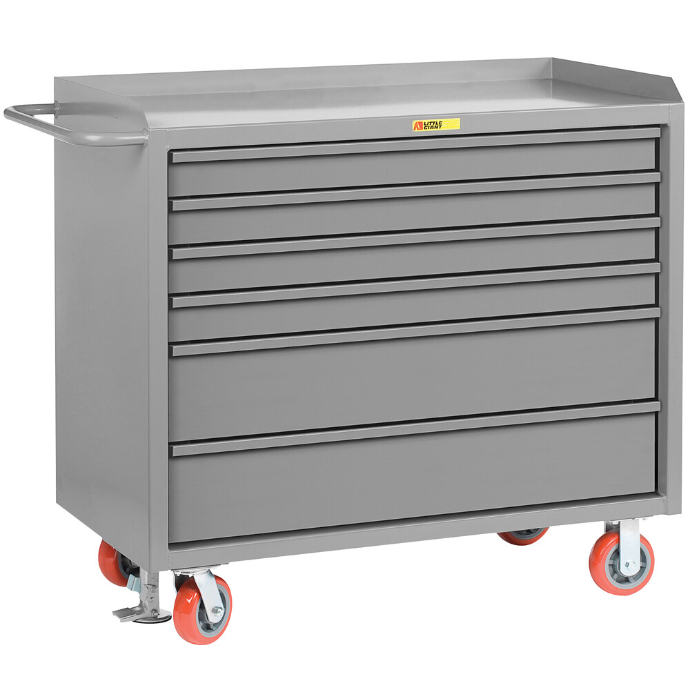 Little Giant 24" x 36" Mobile Steel Top Tool Cabinet with 4 Shallow and ...