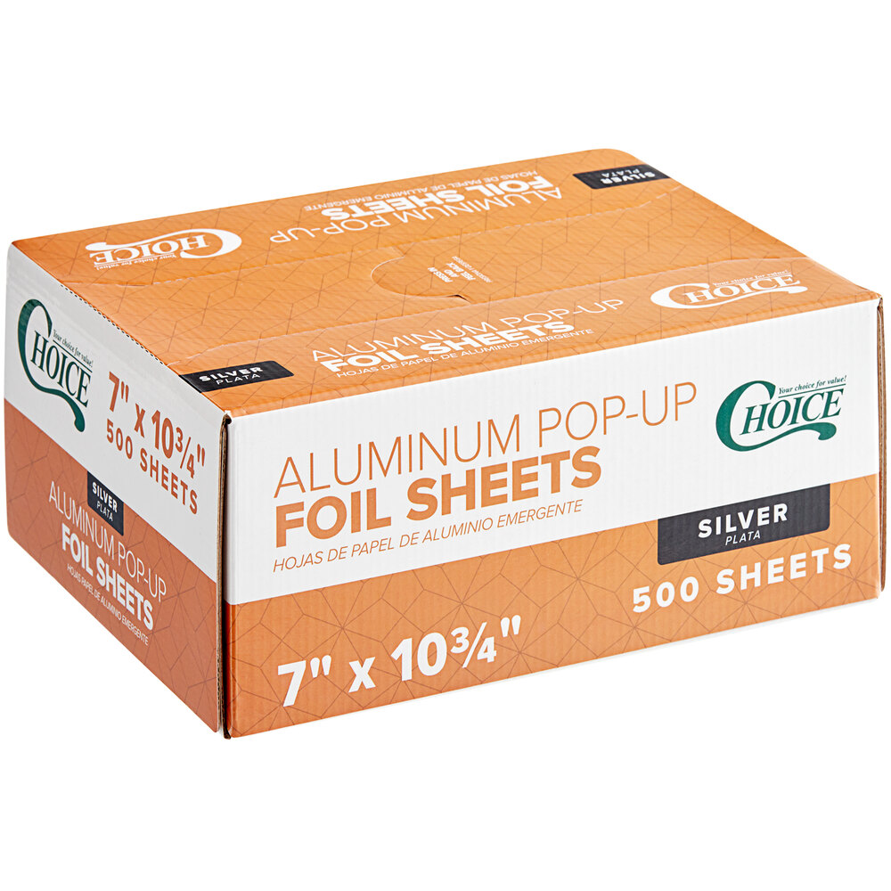 Choice 7" x 10 3/4" Food Service Interfolded Pop-Up Foil Sheets - 3,000 ...
