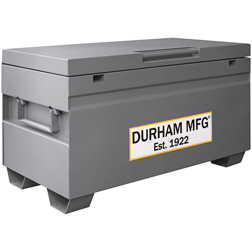 Durham Mfg 48" x 24" x 27 13/16" Lockable Steel Job Site Box JSC-244828 ...