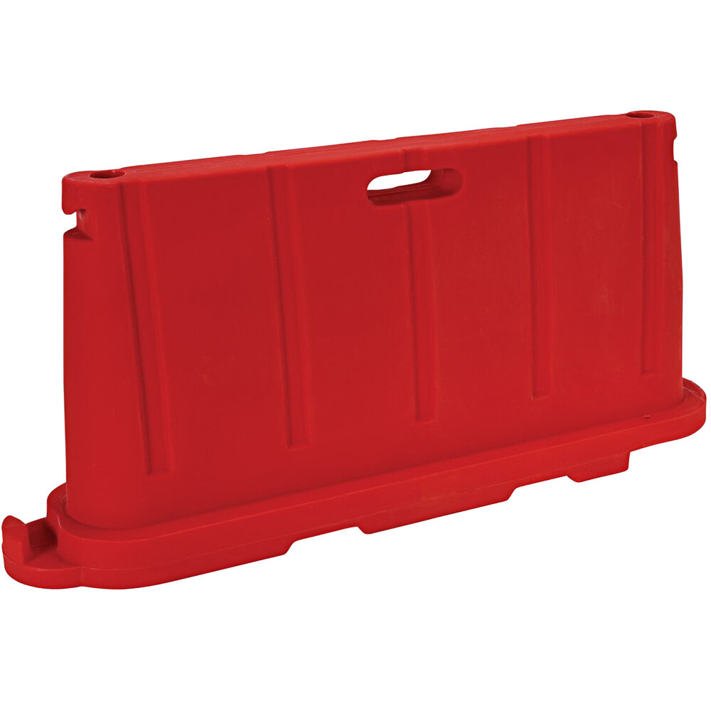 Vestil 76 9/16" x 16" x 36" Red Polyethylene Stackable Barricade BCD ...