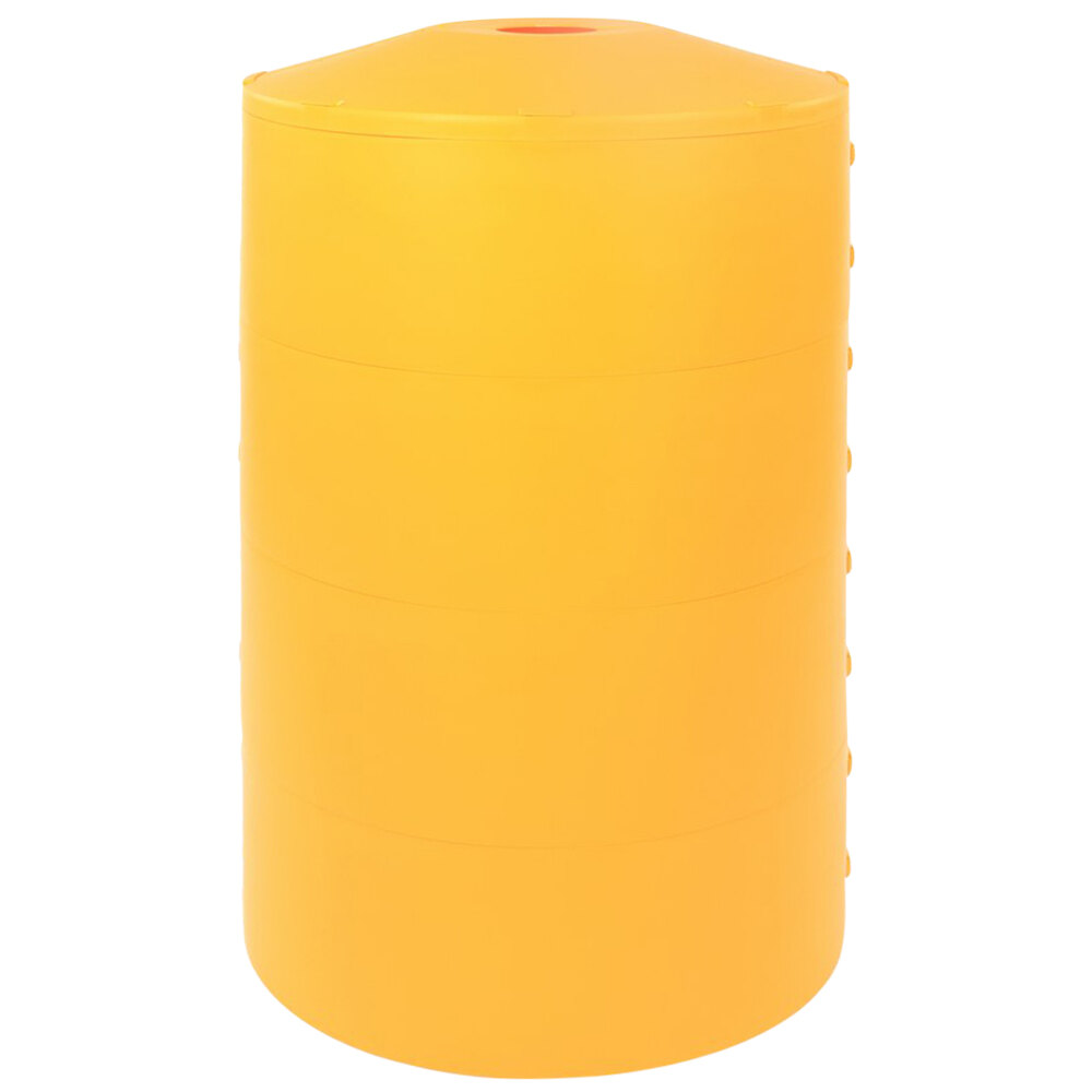 Vestil 26" x 26" x 41 1/4" Yellow Polypropylene Light Pole Base ...